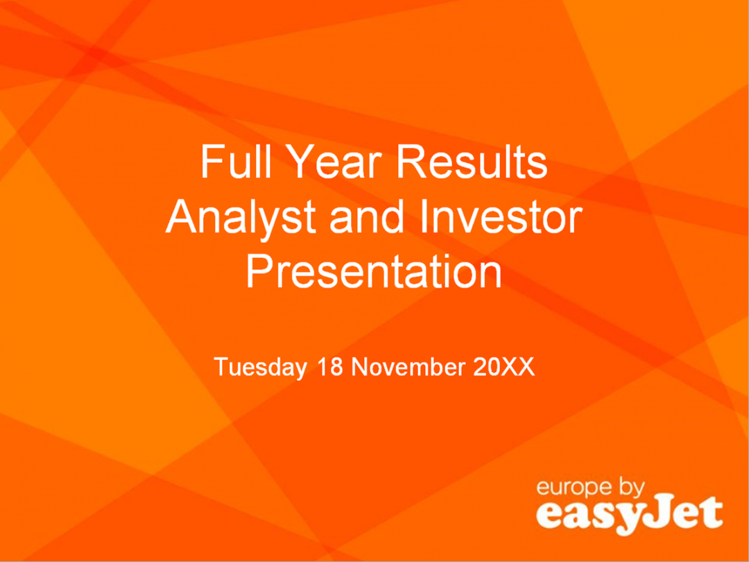 Investor Relations Presentations – easyJet | PowerPoint-Uk: PowerPoint ...